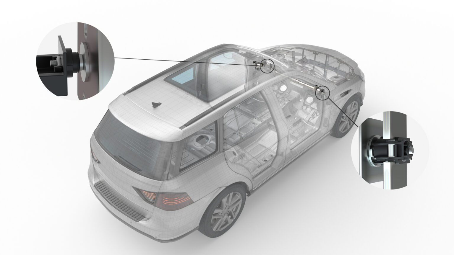 Cross Car Beam - WITOL® - Mounting of the Cross Car Beam